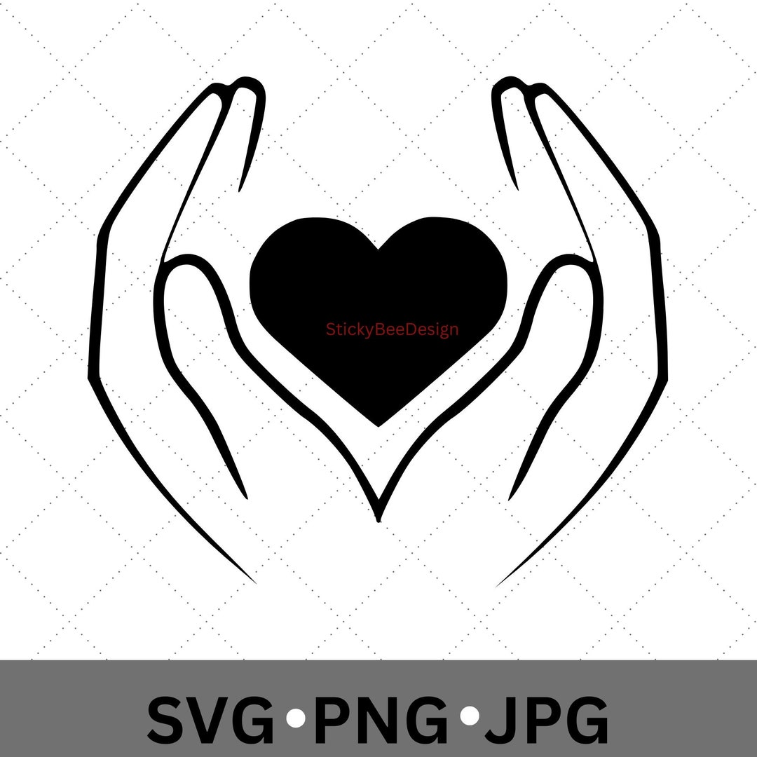 Hand With Heart Svg, Heart Svg, Love Svg, Valentine's Day Svg, Cricut ...