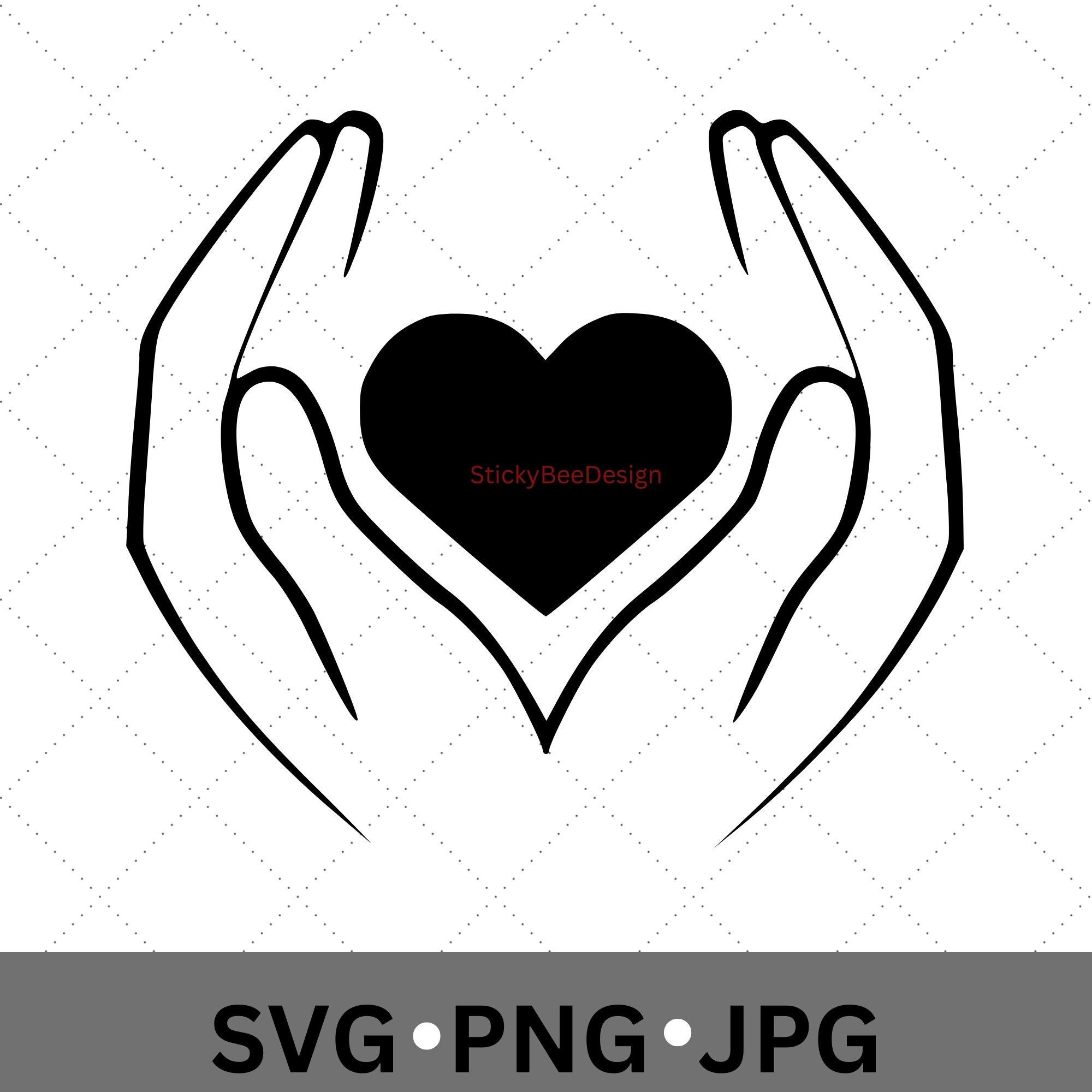 Hand With Heart Svg, Heart Svg, Love Svg, Valentine's Day Svg, Cricut ...