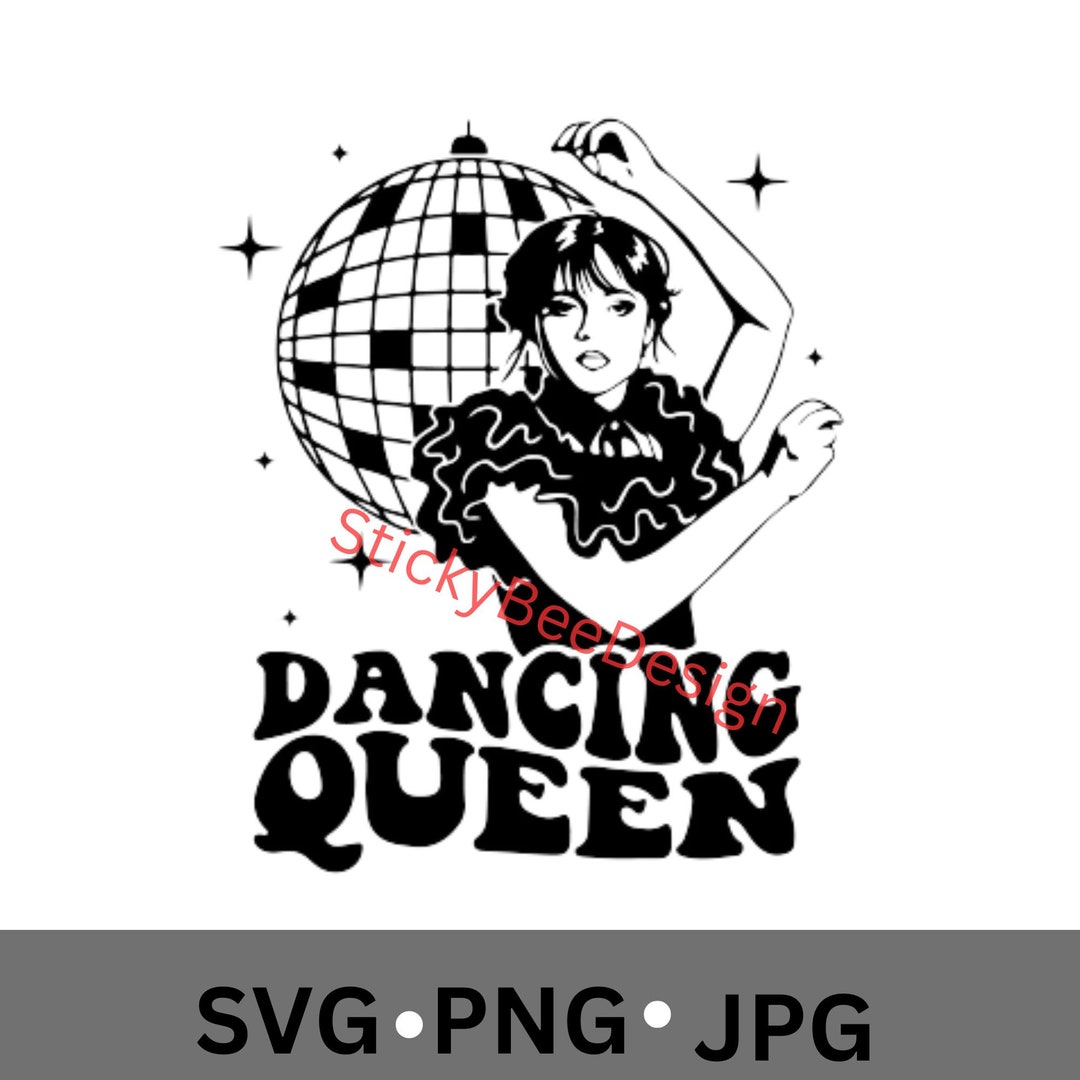 Wednesday Svg, Addams Svg, Dancing Queen, Cutting Files, Cricut Files ...