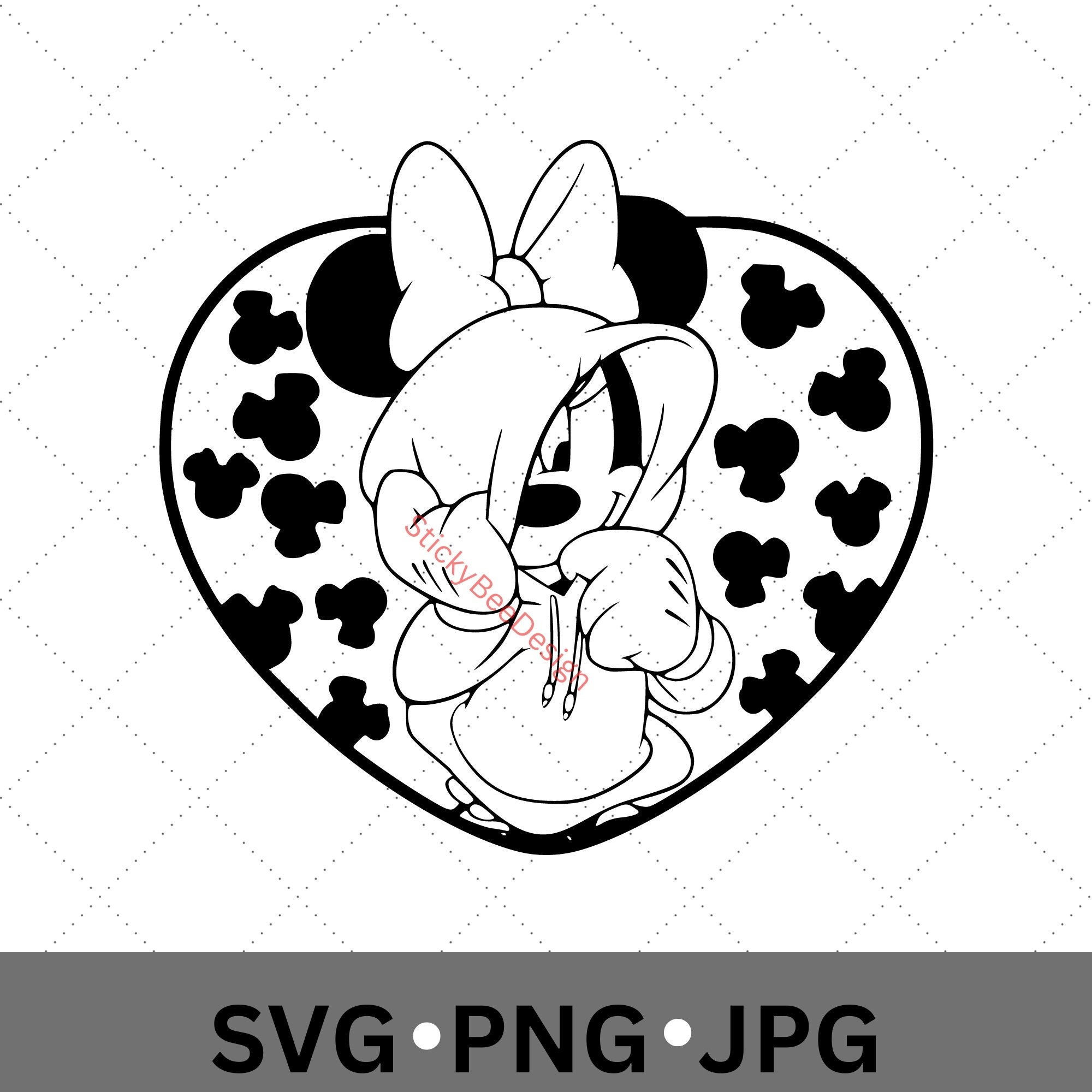 Minnie Mouse Svg, Heart Svg, Cute Svg, Girl Svg, Cricut Files ...