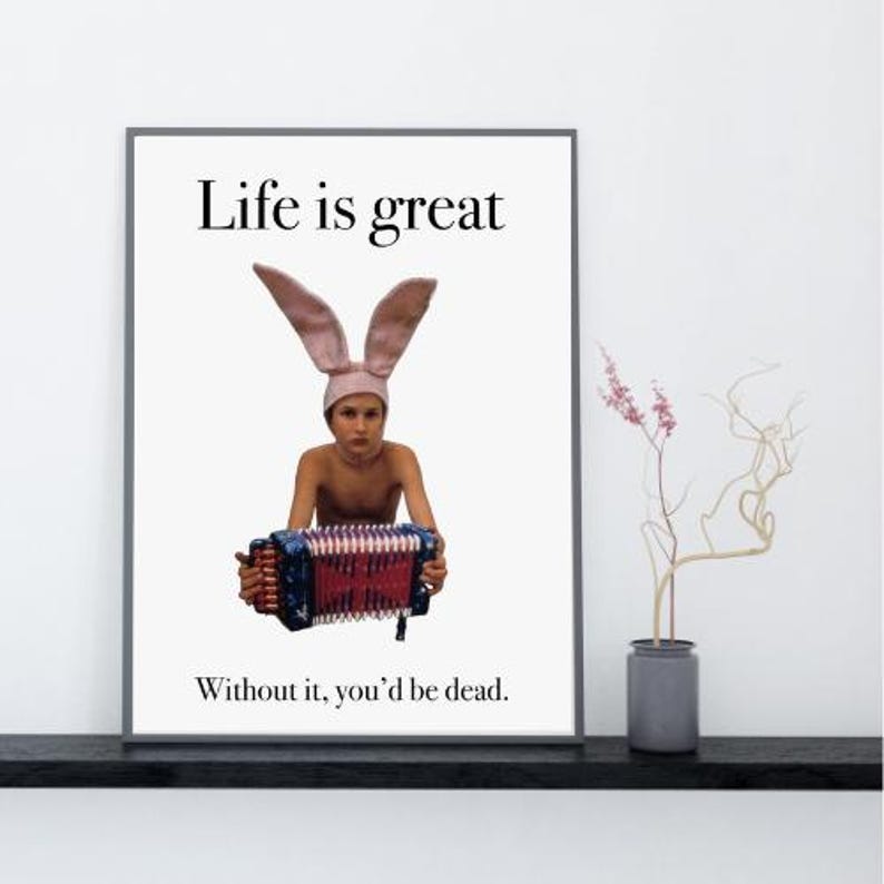 Movie Poster, Harmony Korine 'gummo' Print With Bunny Boy & Quote, Film ...