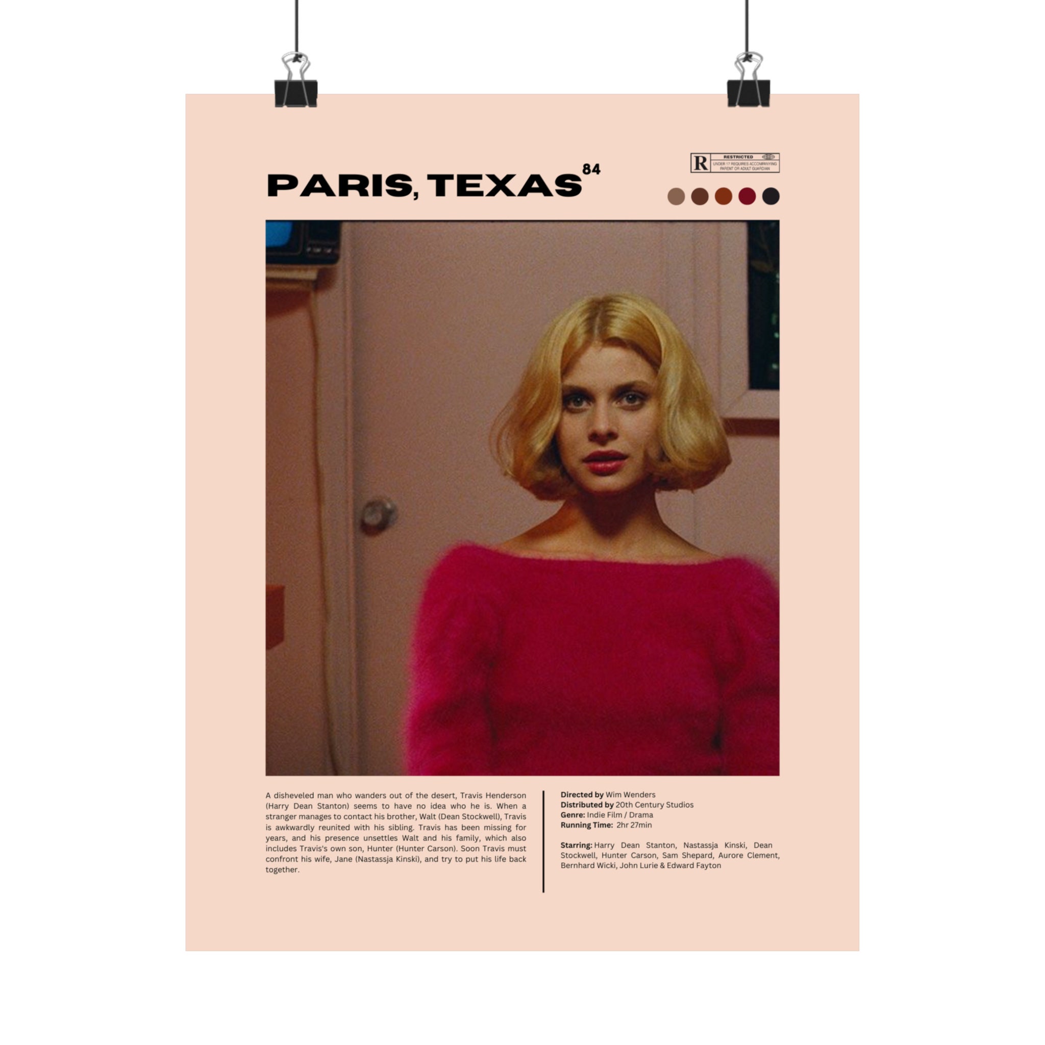 Paris Texas 1984 Wim Wenders Print - Etsy
