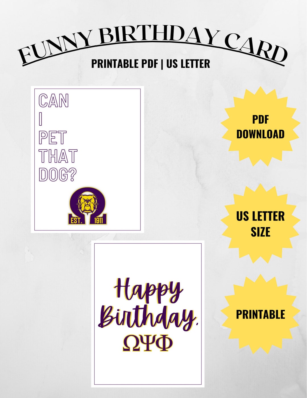 Funny Greeting Card for Omega Psi Phi Card for Birthday Gift for ...