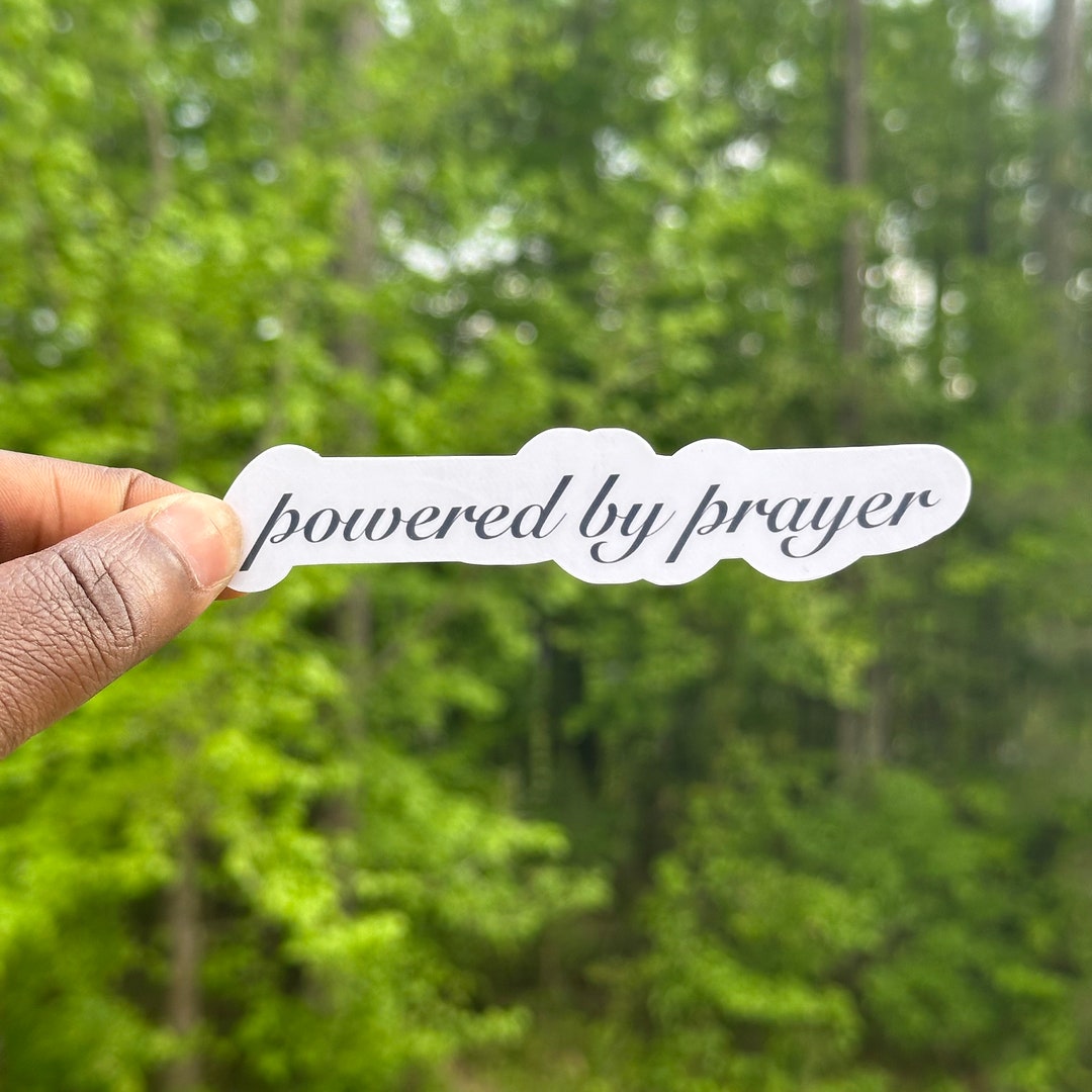Powered by Prayer Sticker for Christian Sticker for Water Bottle ...