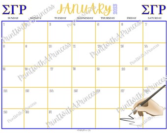 Monthly Calendar for 2023 12 Month Calendar Minimalist Calendar for ...