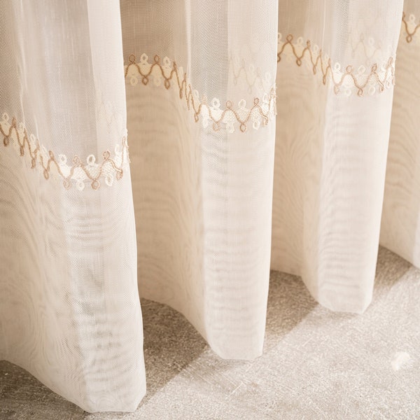 Sheer White Drapery Panels - Etsy