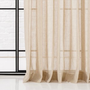 Shiny Shimmer Curtains 5 Colors Custom Sheer Drapes Extra Long Semi ...