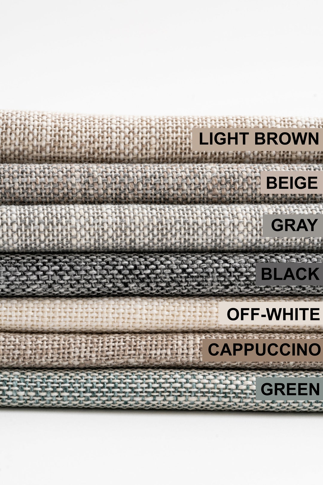 Heavyweight Linen Curtain Fabric Swatches 7 Colors. - Etsy