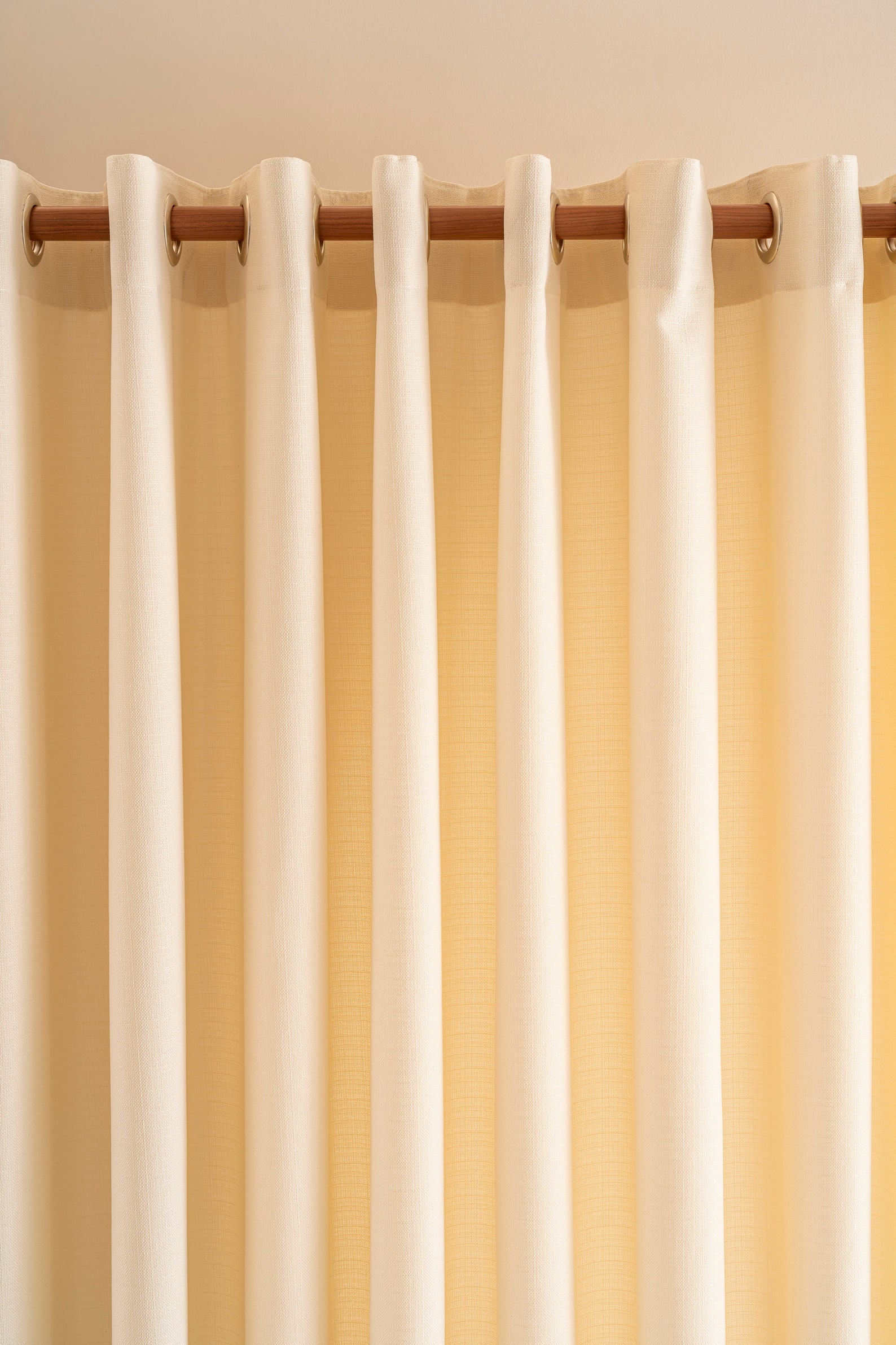 Color Block Cream Linen Curtain: Custom Living Room & Bedroom - Etsy