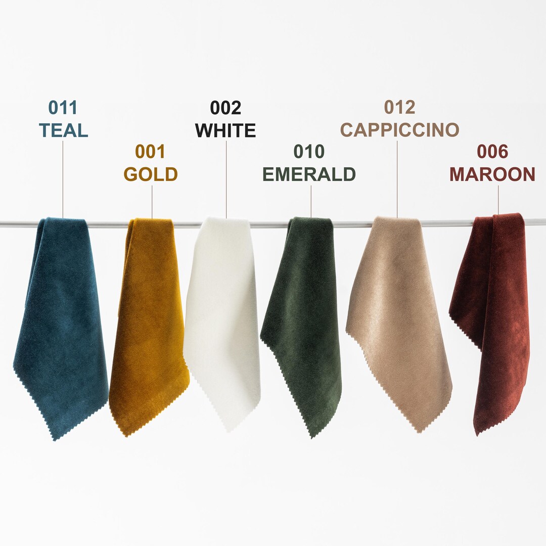 Velvet Curtain Fabric Samples, Colors, Texture Preview (choose 17 ...
