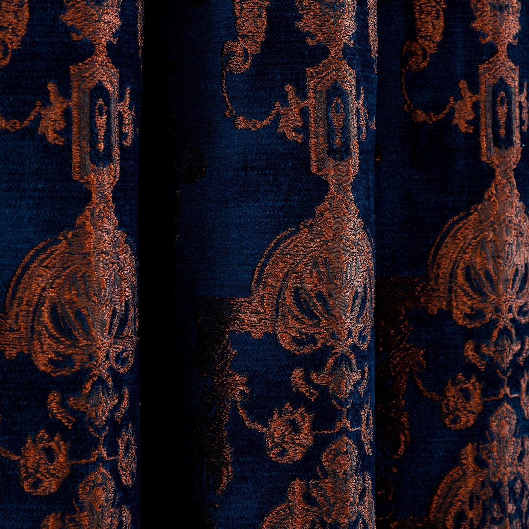 Damask Velvet Curtains 4 Colors, Custom Size Velvet Drapes, and Living ...