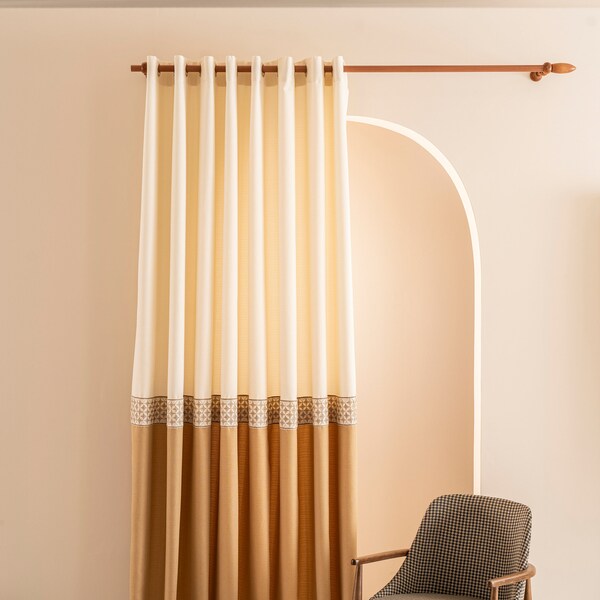 Color Block Curtains - Etsy