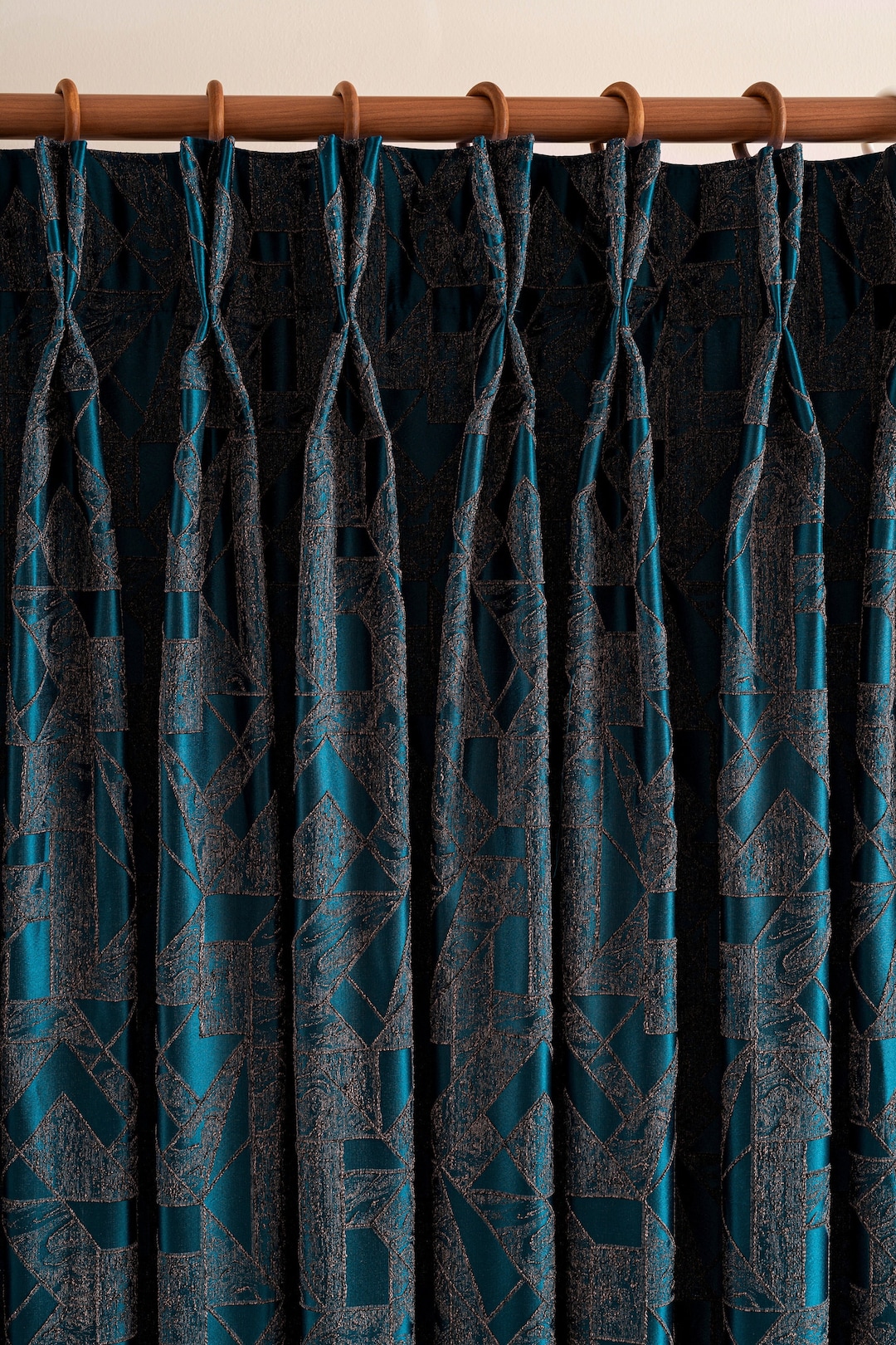 Double Pleated Living Room Curtains, 7 Colors. Pinch Pleat Drapes. - Etsy