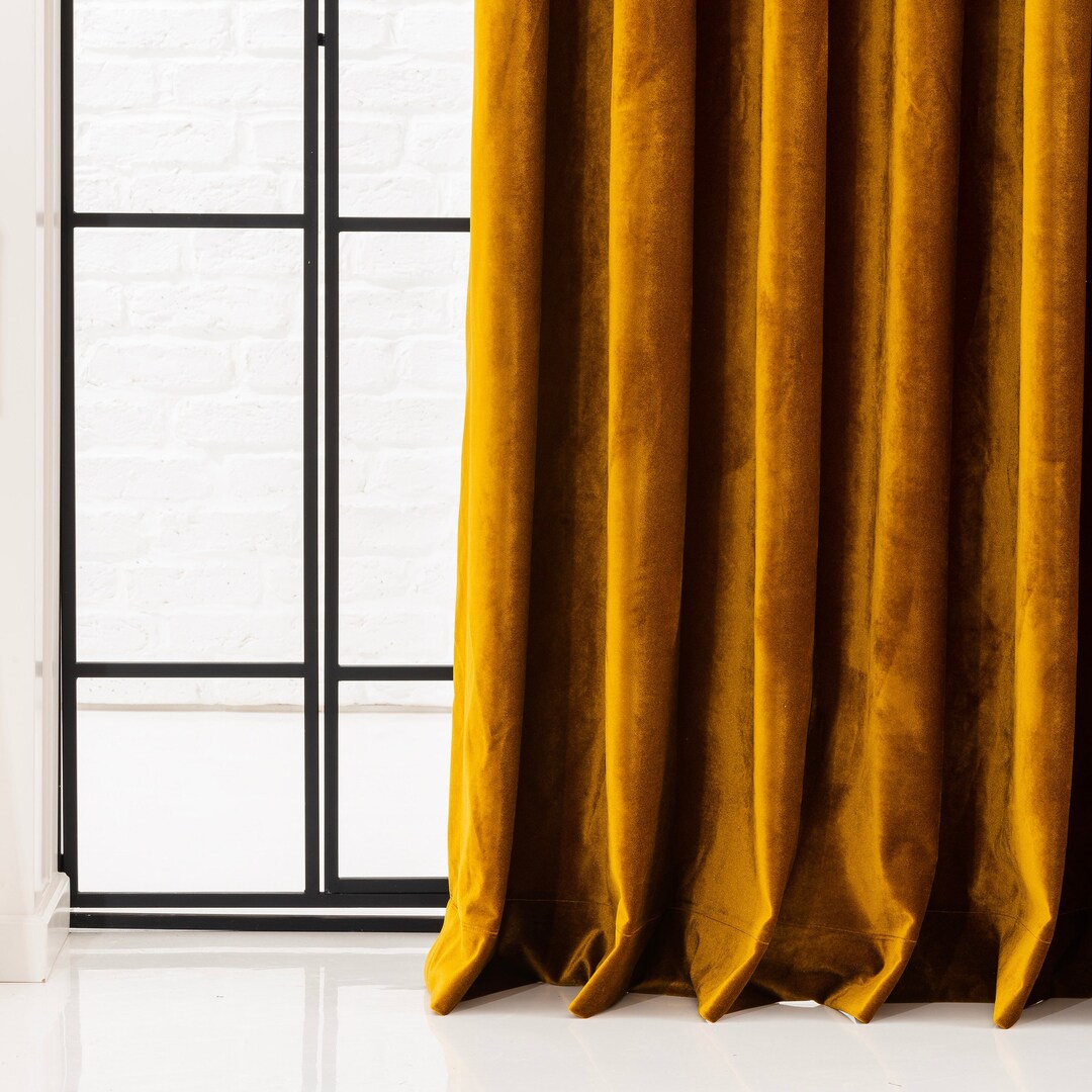Luxurious Velvet Curtains, 17 Colors, Custom Made Grommet, Rod Pocket ...
