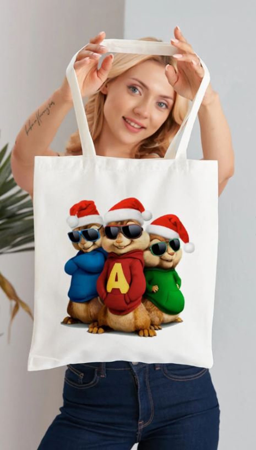 Alvin and the Chipmunks Model Printed Daily Use Custom Print Tote ...