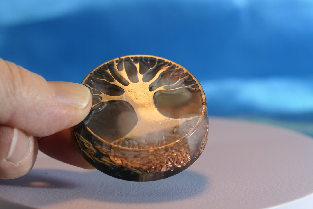 Orgonite Hand Flatterer Tree of Life and Other Symbols, With Healing ...