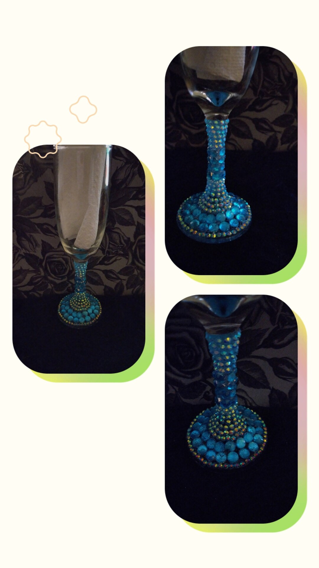 Customized Bedazzled Champagne Glass - Etsy