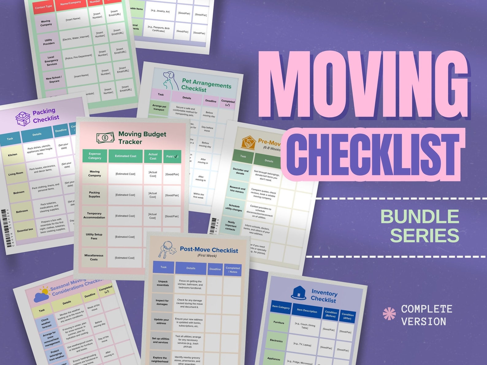 Moving Made Easy: the Ultimate Checklist Bundle - Etsy