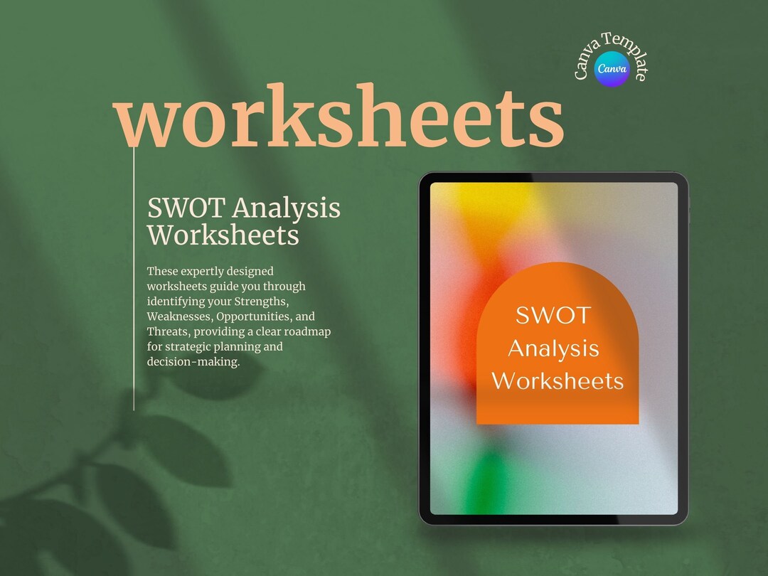 SWOT Analysis Worksheets Done for You - Etsy