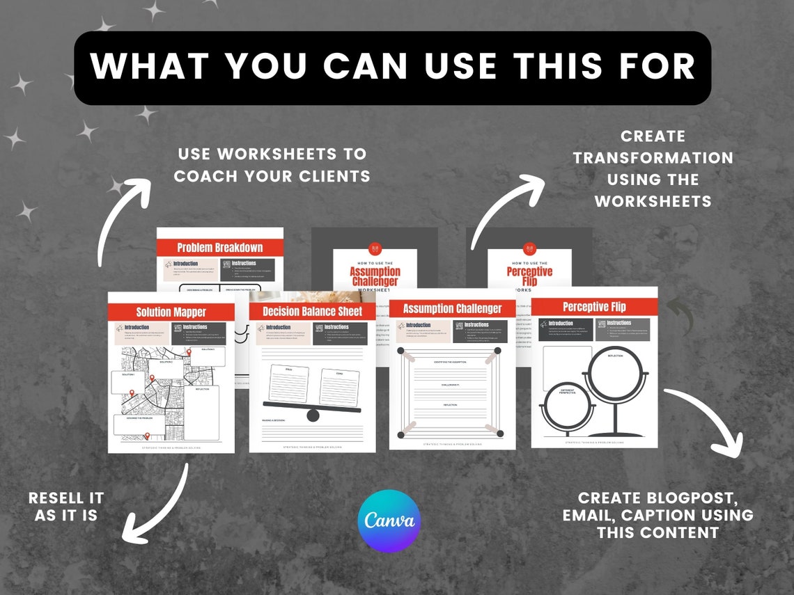 Strategic Thinking & Problem Solving Worksheets Done for You - Etsy