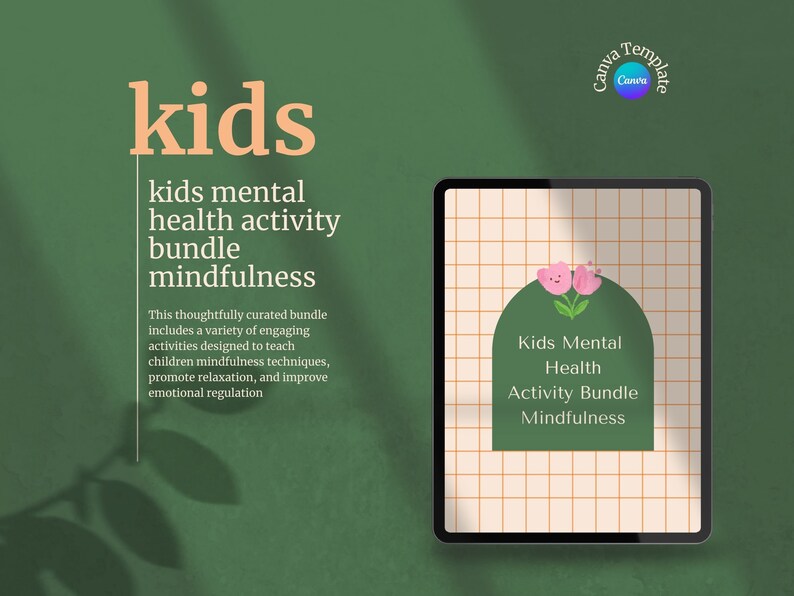 Kids Mental Health Activity Bundle Mindfullness - Etsy