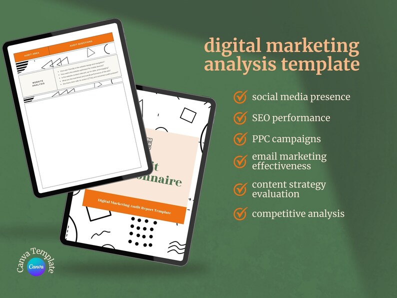 Digital Marketing Analysis Template - Etsy