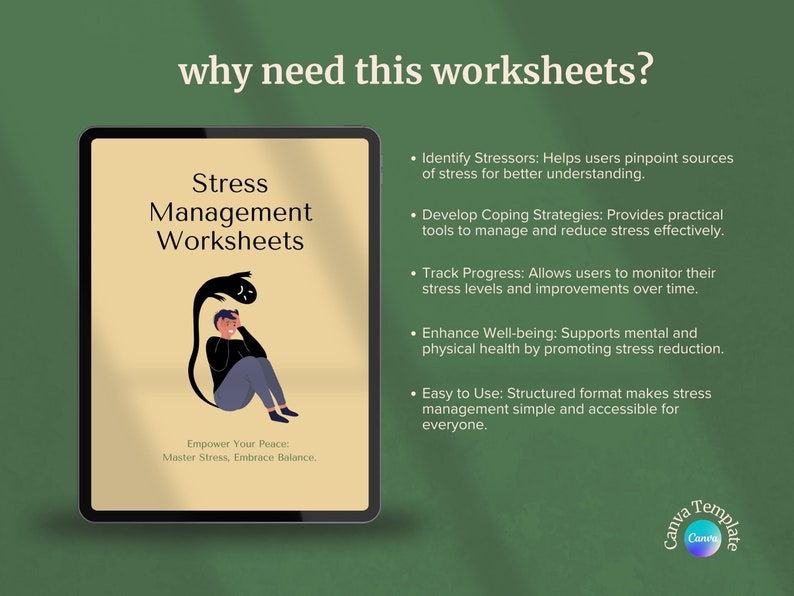 Stress Management Worksheets | Master Stress, Embrace Balance | Done ...