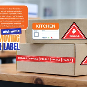 Ultimate Moving Box Labels - Digital Sticker Set - Etsy