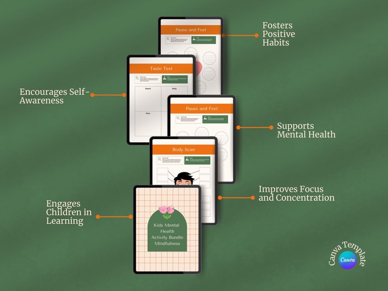 Kids Mental Health Activity Bundle Mindfullness - Etsy