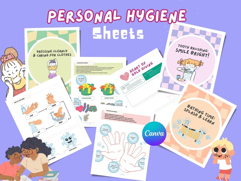 Personal Hygiene Worksheets Done for You - Etsy