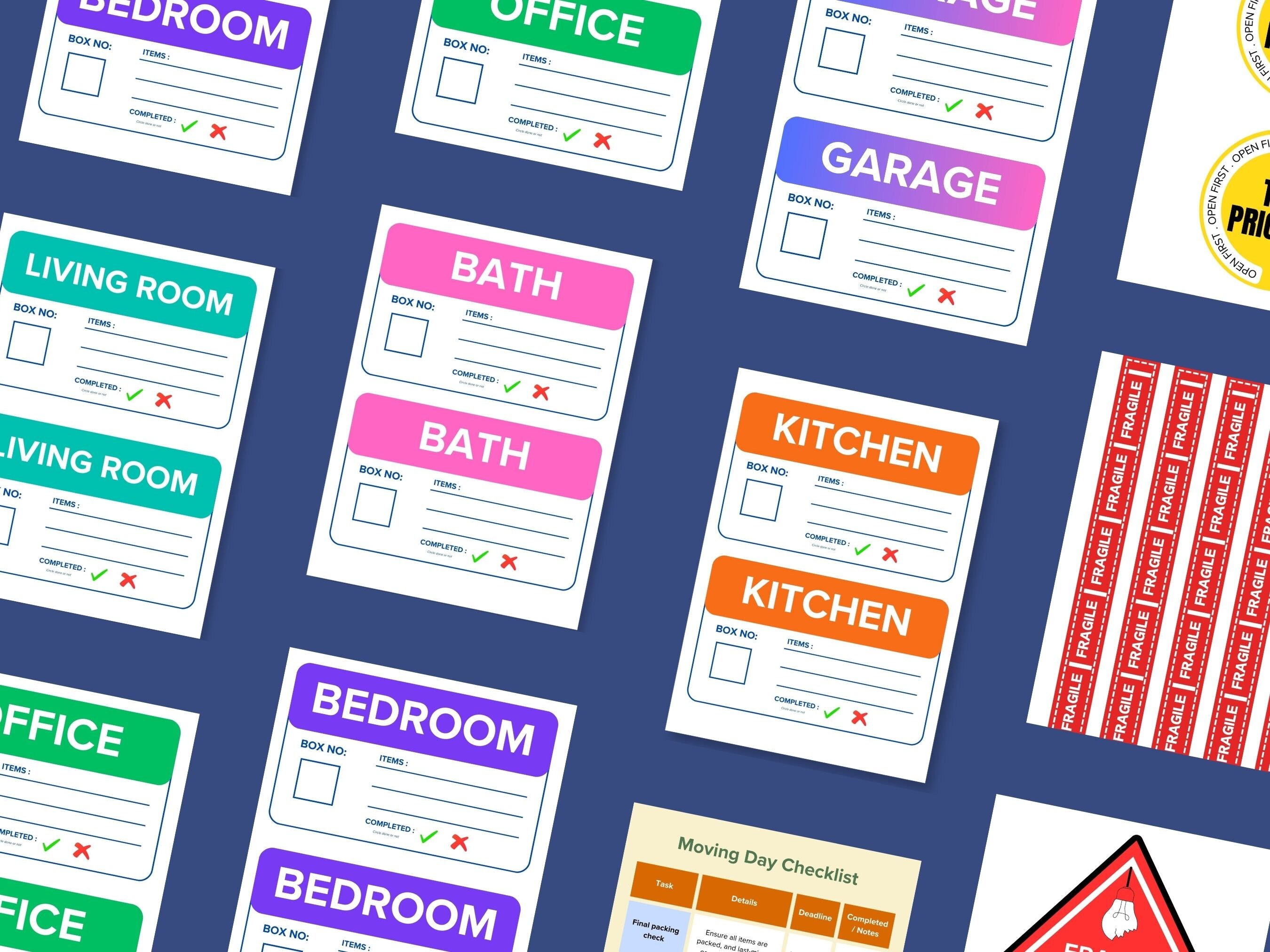 Ultimate Moving Box Labels - Digital Sticker Set - Etsy