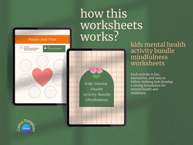 Kids Mental Health Activity Bundle Mindfullness - Etsy