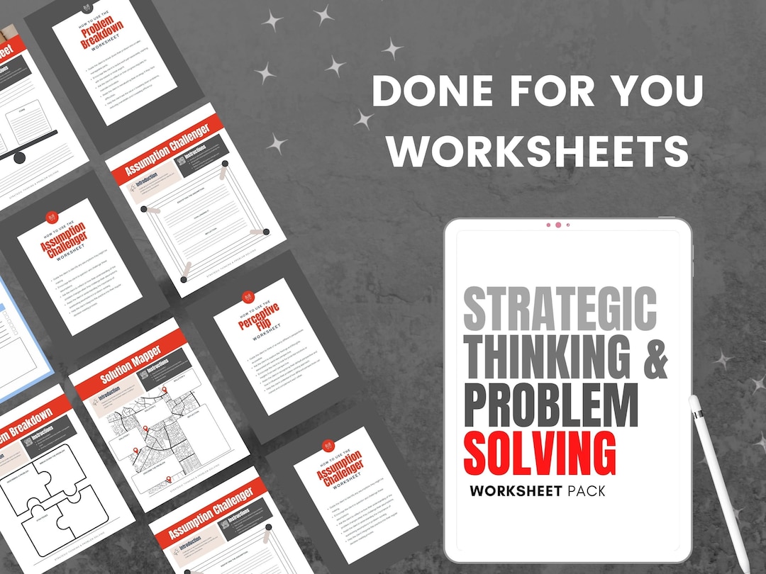 Strategic Thinking & Problem Solving Worksheets Done for You - Etsy