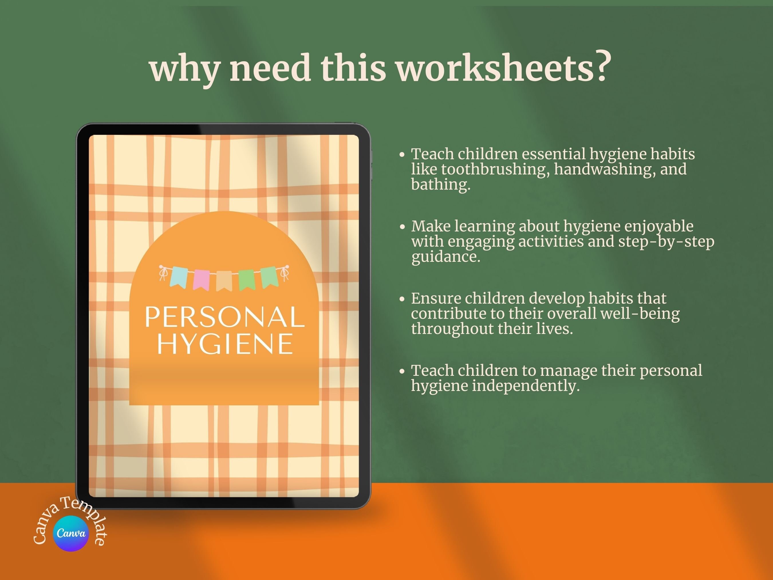 Personal Hygiene Worksheets Done for You - Etsy