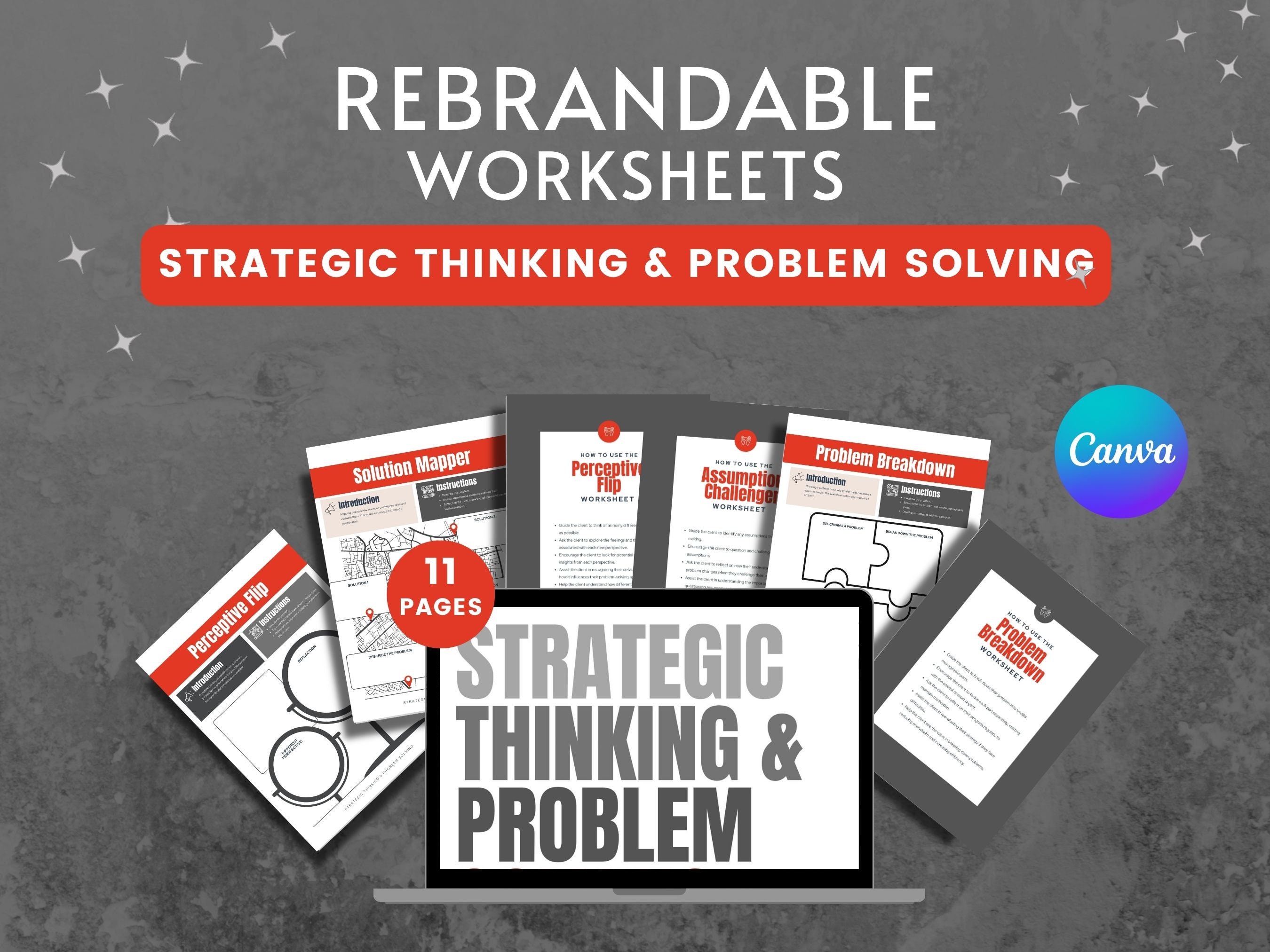 Strategic Thinking & Problem Solving Worksheets Done for You - Etsy