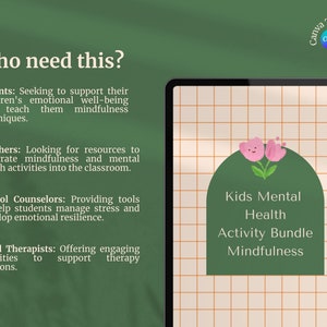 Kids Mental Health Activity Bundle Mindfullness - Etsy