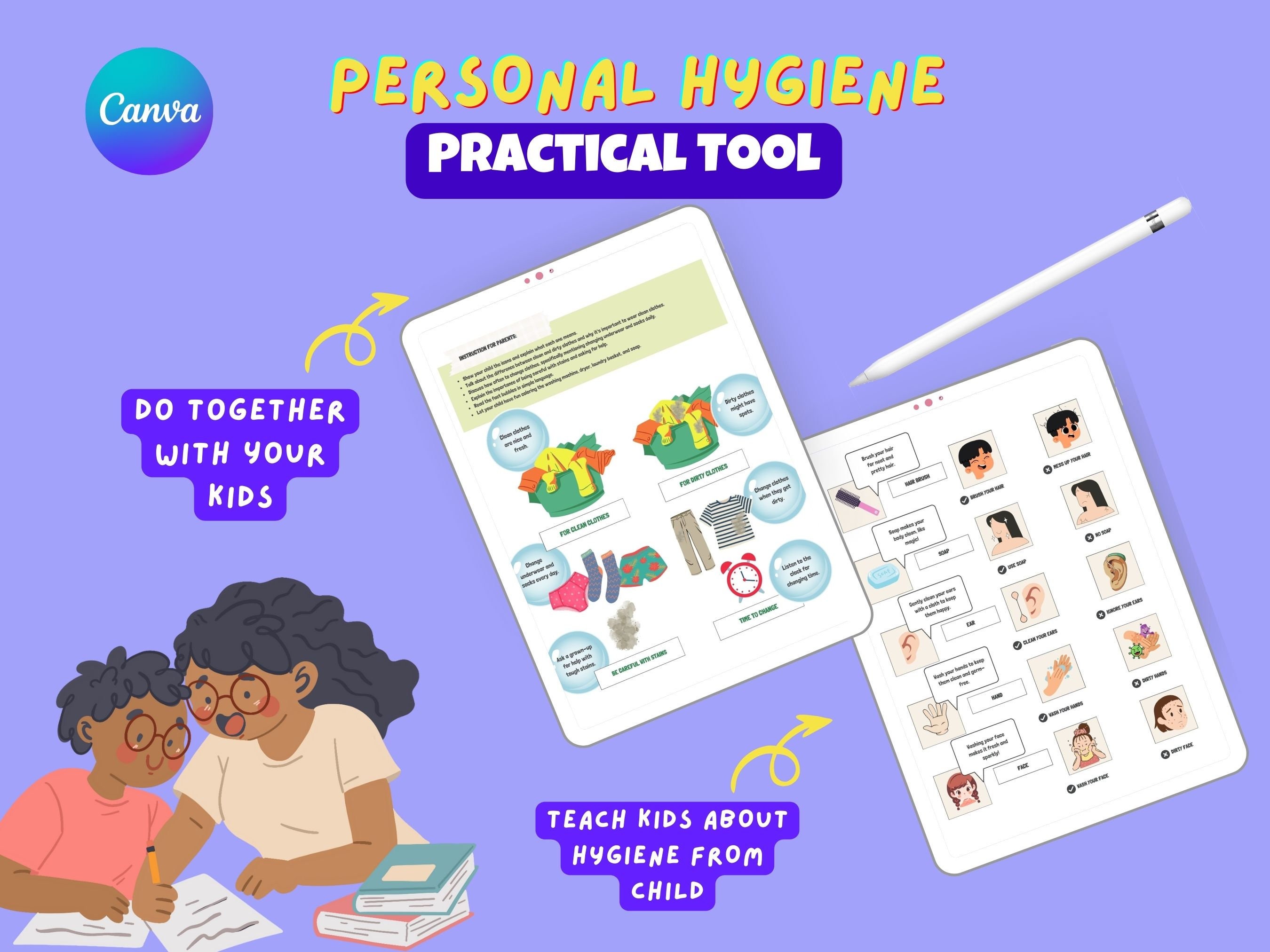 Personal Hygiene Worksheets Done for You - Etsy