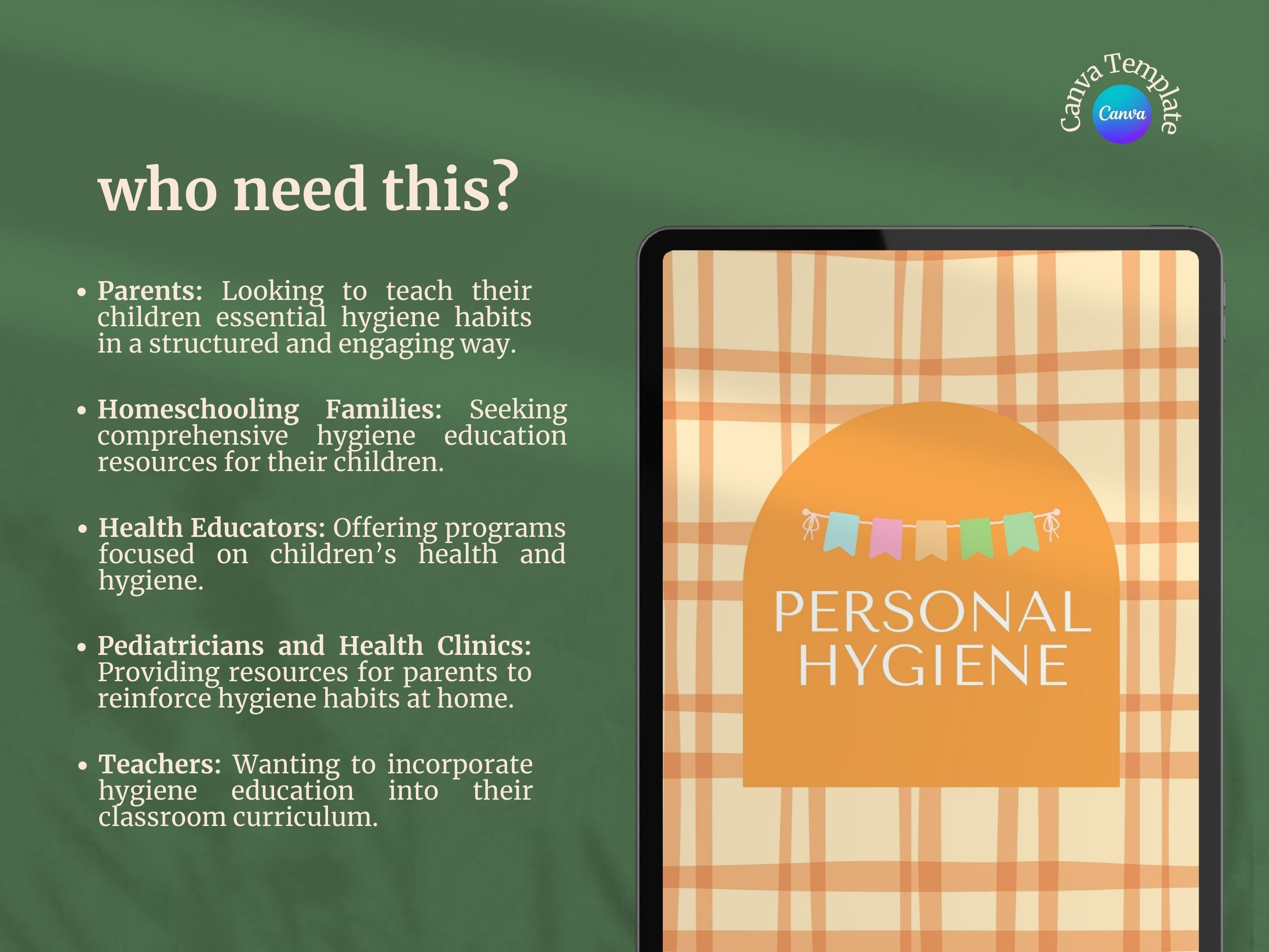 Personal Hygiene Worksheets Done for You - Etsy