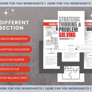 Strategic Thinking & Problem Solving Worksheets Done for You - Etsy