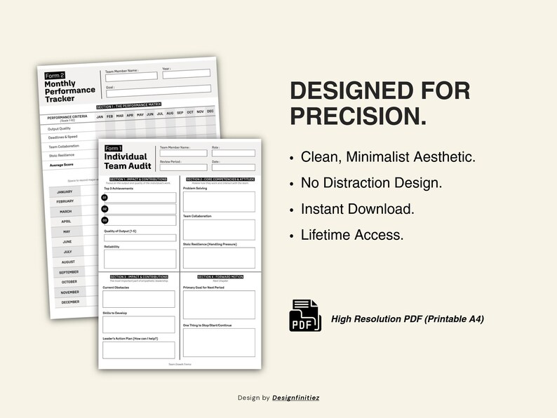 Staff Evaluation Forms | Employee Performance Review | PDF Download ...