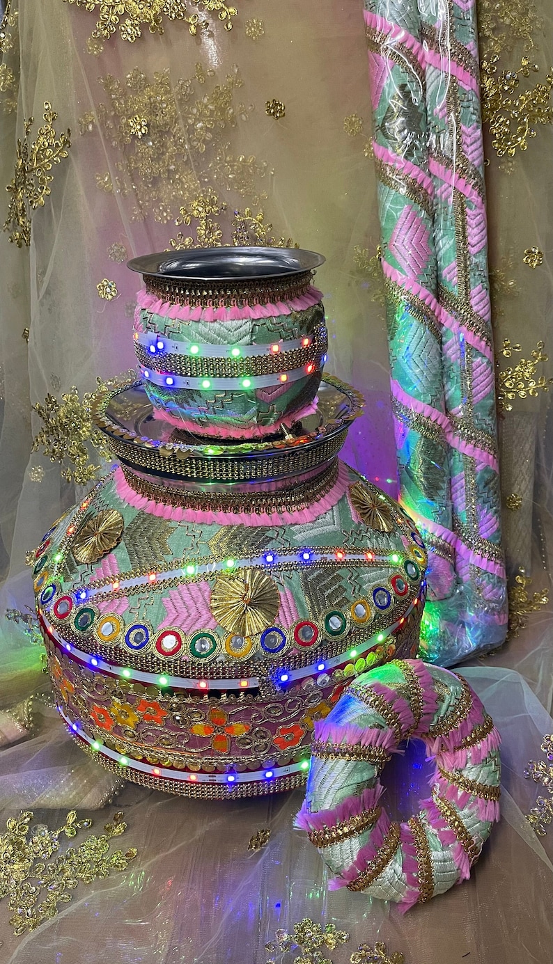 Light up Jaggo Jago Karoli Set With Danda & Binu, Punjabi Sikh Wedding ...