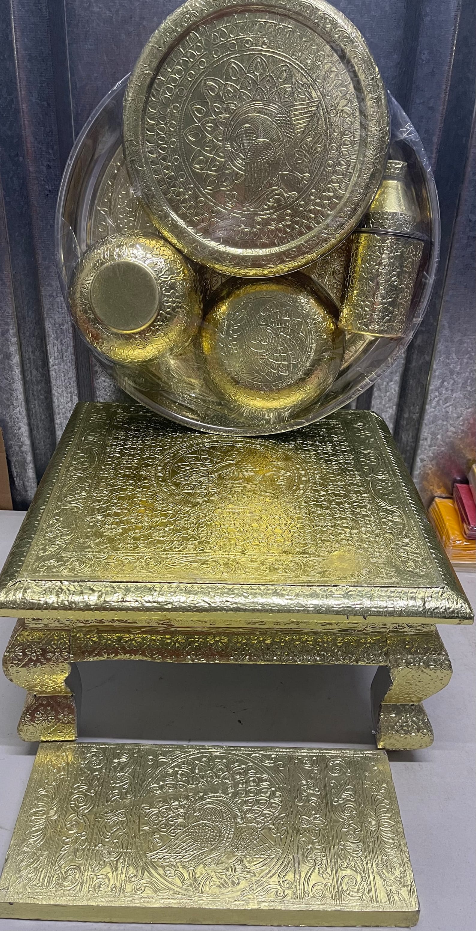 Maiyan Haldi Mendhi Choora Piri Stool Set | Indian Pakistani Wedding ...