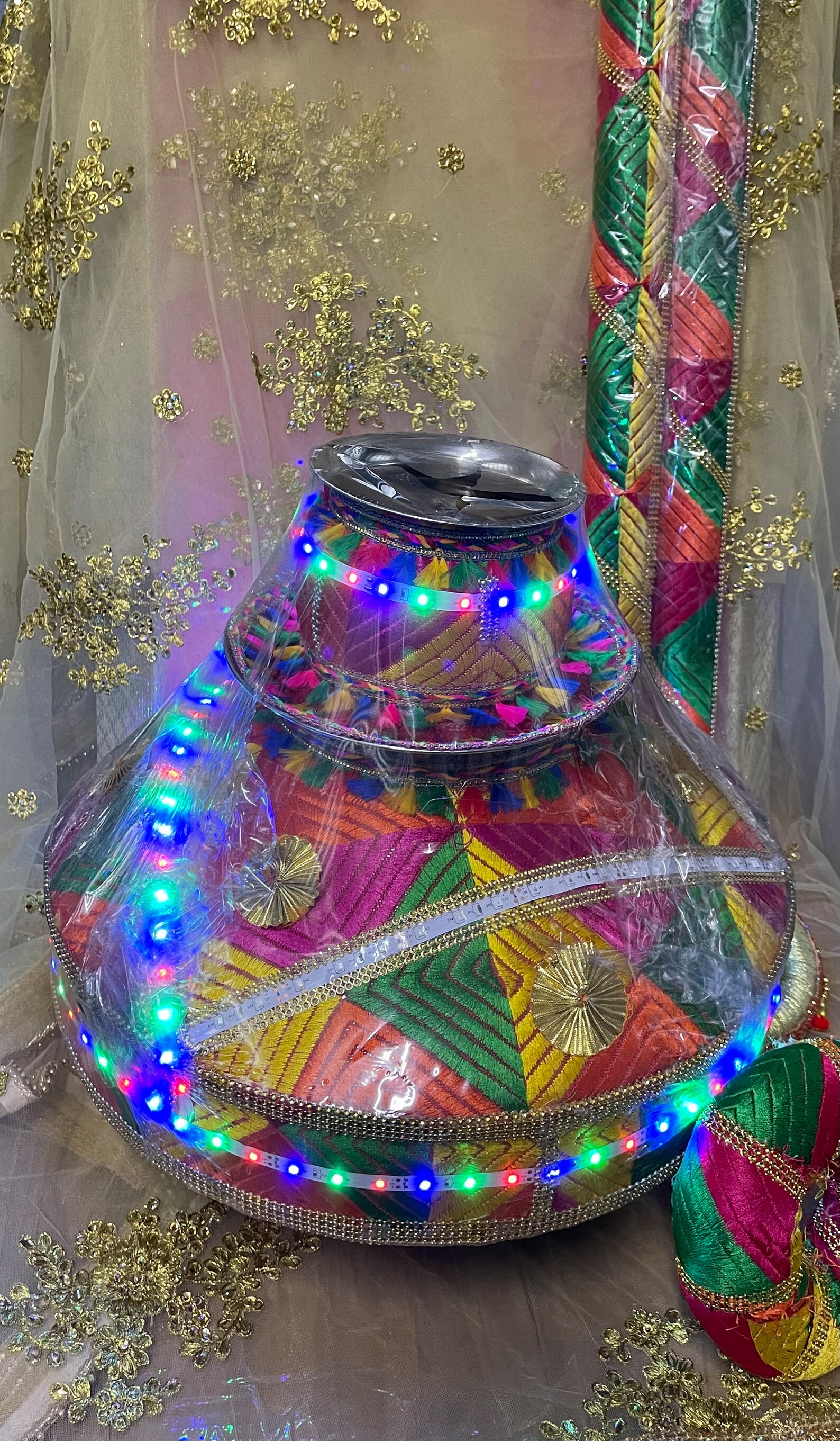 Light up Jaggo Jago Karoli Set With Danda & Binu, Punjabi Sikh Wedding ...