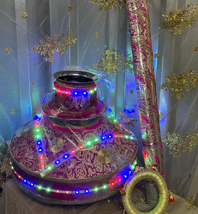 Light up Jaggo Jago Karoli Set With Danda & Binu, Punjabi Sikh Wedding ...