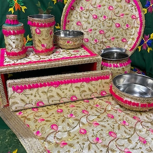 Maiyan Haldi Mendhi Choora Piri Stool Set | Indian Pakistani Wedding ...