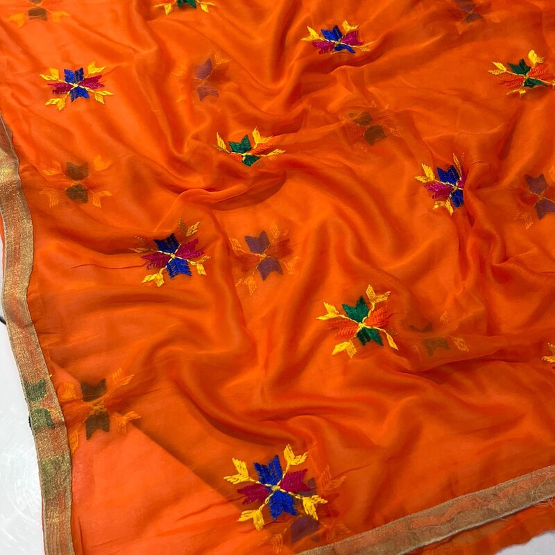 Phulkari Chunni - Etsy UK