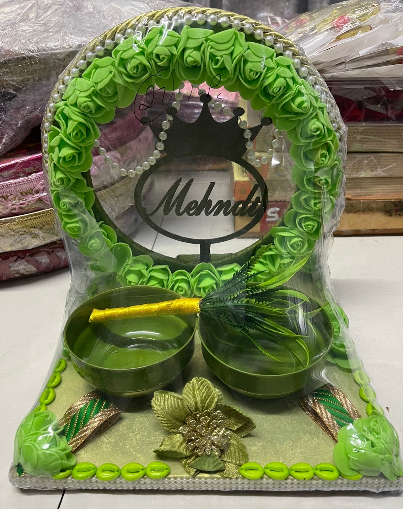 Maiyan Haldi Mendhi Choora Piri Stool Set | Indian Pakistani Wedding ...