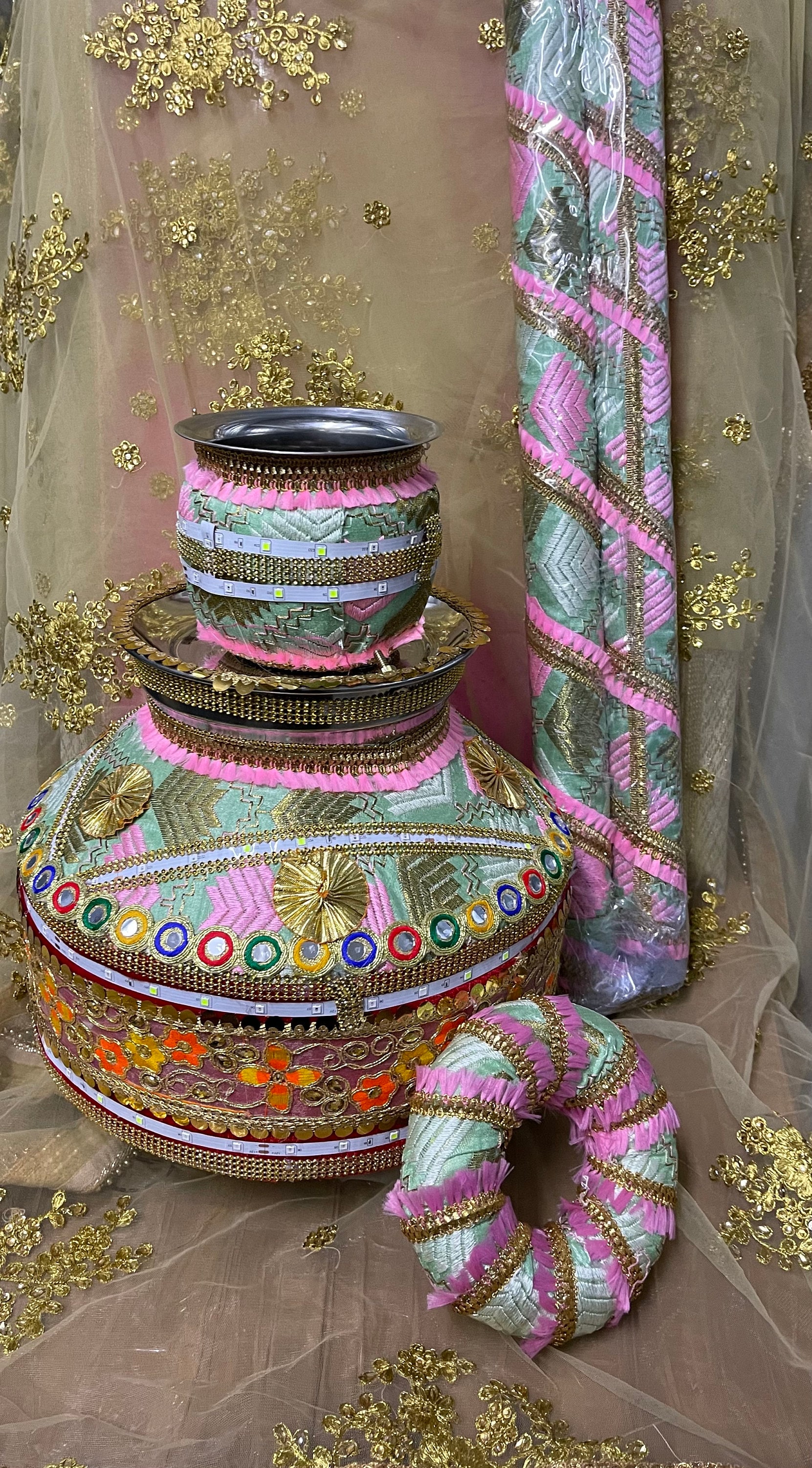 Light up Jaggo Jago Karoli Set With Danda & Binu, Punjabi Sikh Wedding ...