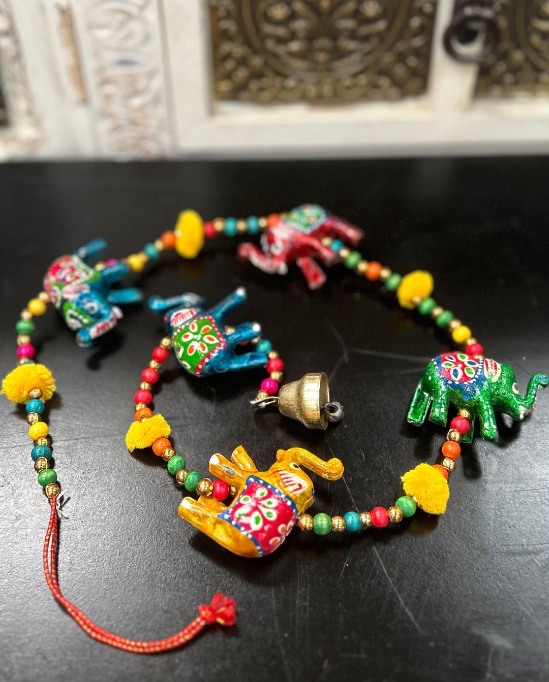 Colourful Wooden Indian Elephants String Garland Home - Etsy
