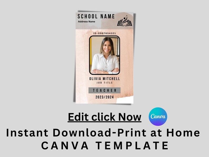 Homeschool Teacher Identification Card, Student ID, Teacher ID ...